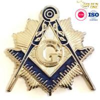 China Hot Sale Custom Freemasonry Logo Pin Freemason Printing Metal Enamel Shiny Gold Masonic Lapel Pins For Gift for sale