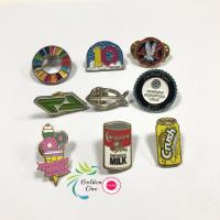 China Metal Kawaii Soft Enamel Shark Lapel Badge Custom Cartoon Aerospace Planet Emblem Pin for sale