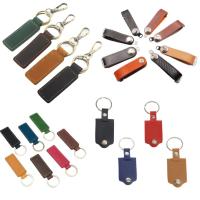 China Round Heart Flower Shape Heavy Duty Leather Pu Carabiner Keychain Anniversary Gift Personal for sale