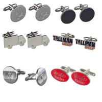 China Metal Soft Enamel Suit Shirt Engraved Logo Tie Clips Stainless Steel Custom Men Cuff Links for sale