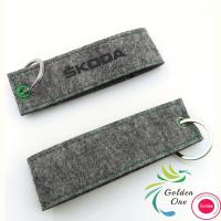 China Multi Color Custom Felt Keyring Holder Printing Promotional Gift Key Chain for sale