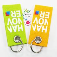 China Multi Color Custom Felt Keyring Holder Printing Promotional Gift Key Chain for sale