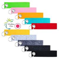 China Multi Color Custom Felt Keyring Holder Printing Promotional Gift Key Chain for sale