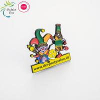 China Metal Customized Shiny Gold Plated Enamel Lapel Pins with UV and Silk Screen Print for sale