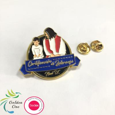 China Custom Plated Metal Badges Zinc Alloy Pathfinder Club Adventurer Club Enamel Pins for sale