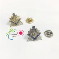China Gift Metal Brass Badge Debossed Custom Logo Masonic Lapel Pins for sale