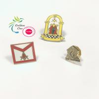China Shiny Gold Plated Soft Enamel Mason Dome Sorority Lapel Pin Metal Coffee Cup Lapel Pins for sale