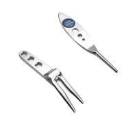 China Stainless Steel Fork Golf Divot Repair Tool Golf Pitch Switch Blade Golf Accessories For Men Custom Gift Set for sale