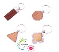 China Wholesale Custom Engraving Logo Metal Carabiner Keyring Blank Zinc Alloy  Customized Promotional Wood Metal Key Chain for sale