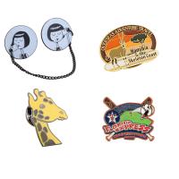 China letters brooches funny cartoon cute animal shape soft enamel custom logo lapel pin for women for sale