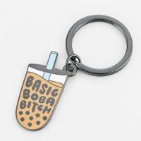 China Gifts metal hard enamel customized advertising  laser engraving design soft hard enamel keychains for bag decoration for sale