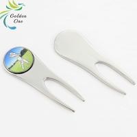 China custom special shape metal pitch repair golf pitch divot tools with magnetic ball marker for sale