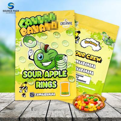 China Smell Proof Custom Weed Packaging Bag For Delta 8 Candy Gummies Storage for sale
