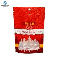 China 3.5g Custom Weed Packaging Bags Plastic Mylar Ziplock Bags With Window for sale