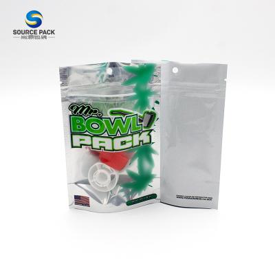 China Common Ziplock Mylar Weed Packaging with Matte Surface Finishing for Gold Stamping for sale