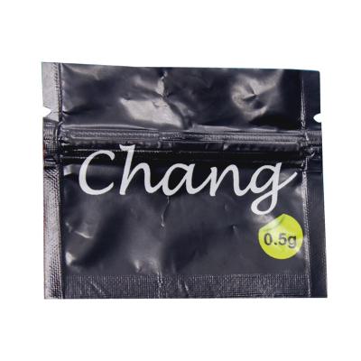 China 3 Side Seal Weed Smell Proof Mylar Bag  3.5g Plastic Ziplock For Marijuana for sale