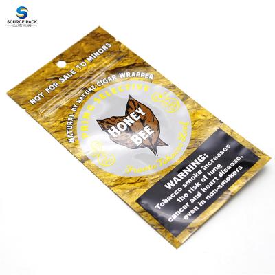China Herb Tobacco Leaf Packaging Bag Resealable Lanimated Plastic Ziplock With Window for sale