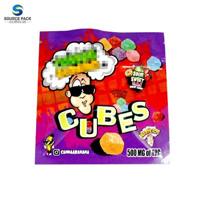 China THC Mylar Weed Packaging Gummy Candy Packaging With Zipper Glossy Finish for sale