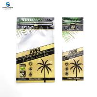 China Three Side Sealed Blunt Wraps Cigar Packing Bag Plastic Mylar Zipper for sale