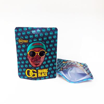 China Ziplock Weed Packaging Bag Stand Up Pouch With Gold Stamping And UV Printing for sale