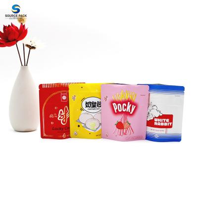China Aluminum Foil 3.5g Weed Packaging Bag Custom Smell Proof Zipper Mylar Pouch for sale