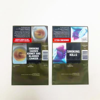 China 20g 25g 30g 50g 100g Bags Plastic Packaging Rolling Tobacco Pouches with Zipper for sale