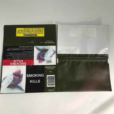 China Customized Tobacco Packaging Bag / Tobacco Pouch with Zipper Seal for sale