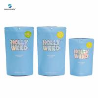 China UV Protected Smell Proof Weed Packaging Bag In Black Yellow With Custom Design for sale