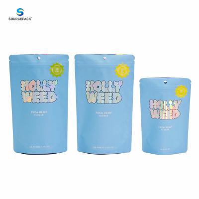 China UV Protected Smell Proof Weed Packaging Bag In Black Yellow With Custom Design for sale