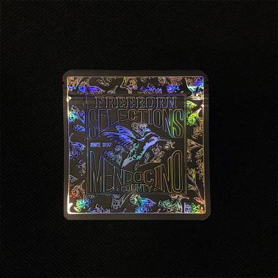 China UV Printing Mylar Smell Proof Stand Up Pouches For Flowers CBD Packing With CR Zipper for sale