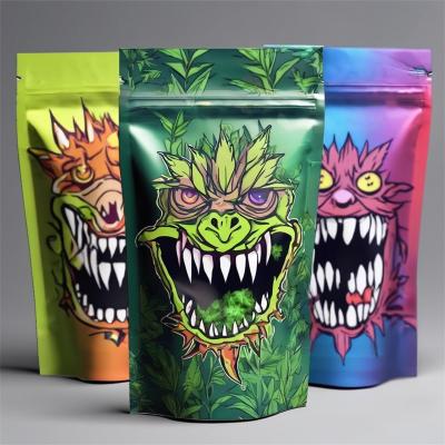 China Glossy Gravure Printed Herb Packaging Bags with Moisture Barrier Holographic Effect for sale