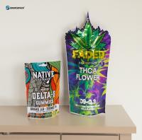 China Printed Flexible Laminate Mylar Bag Reusable Zipper Top For Weed Packaging for sale