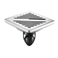China 304 Stainless Steel Floor Drain 100×100mm Shower Waste With Trap Valve 2 for sale