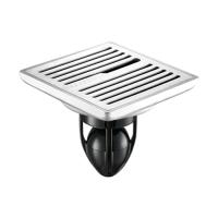 China Self Cleaning Bathroom Floor Drain Stainless Steel Area Drain With Trap Valve 2 for sale