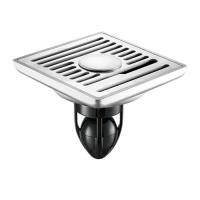 China 304 Stainless Steel Square Wet Room Floor Shower Waste Brushed Surface for sale