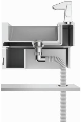 China Durable 130×1010mm Basin Drain Kit Wash Basin Drainer Easy To Clean for sale