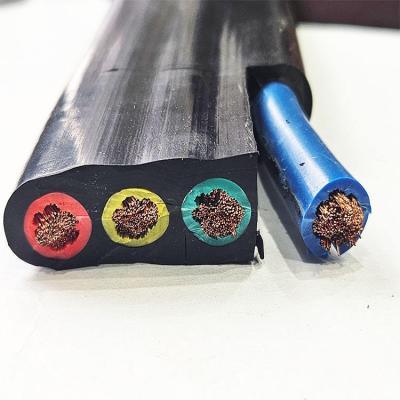 China Rubber Flex Cable Corrosion Resistance EPR Insulation Flat Power Wire for sale