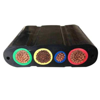 China Customized Flexible 4Cores Flat Rubber Cable For Frequent Move Devices for sale