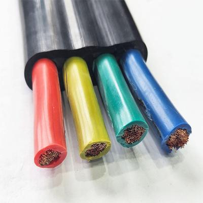 China 450/750V Tensile Resistant Flat Rubber Cable For Industrial And Lifting Machinery for sale