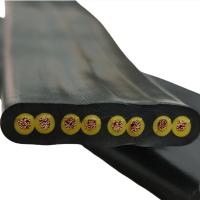 China YFFB Copper Rubber Insulated Rubber Jacket Double Steel Wire Elevator Flat Cable 450V 3/4/5 Core 35-120 Square for sale