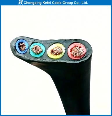 China 450/750V Flat Rubber Cable - Wear Resistant, Waterproof, and Tensile Resistant for Industrial and Lifting Machinery for sale