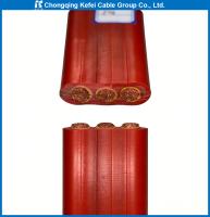 China High Tensile Oil and Weather Resistant Flat Rubber Cable for Industrial and Lifting Machinery for sale
