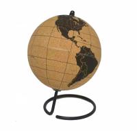 China Natural Cork Globe World Map Pinboard 15cm 18cm 25cm Travel Marker Pushpins for sale