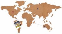 China Self Stick Adhesive Cork Board World Map Push Pin Travel Map 60x90cm Custom for sale