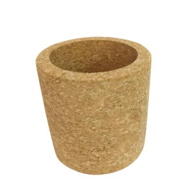 China Eco Cork Pen Holder 10cm Height Lightweight Desk Organizer Cylindrical Natural Cork for sale