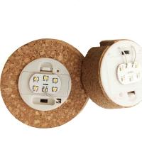 China Non Toxic LED Cork Lids For Glass Dome Decorative Inserted Button Battery for sale