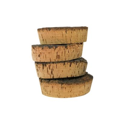 China ​100% Natural Cork Lids Bark Top Rough For Ceramic Storage Tank for sale
