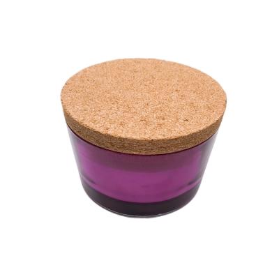 China T Shape Cork Lid Candle Jar Airtight DIY Borosilicate Glass 90-530g Candle Making for sale