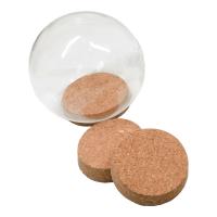 China Borosilicate Glass Dome Cork Stopper Tapered Natural Cork Base 7 Sizes DIY Craft for sale