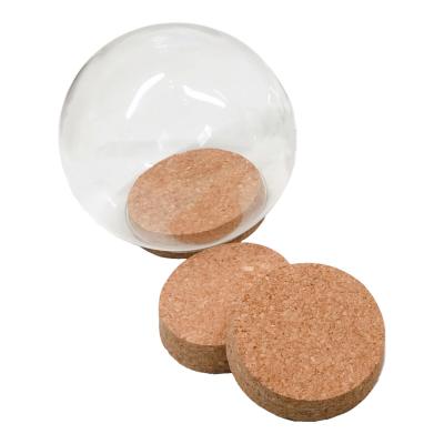 China Borosilicate Glass Dome Cork Stopper Tapered Natural Cork Base 7 Sizes DIY Craft for sale